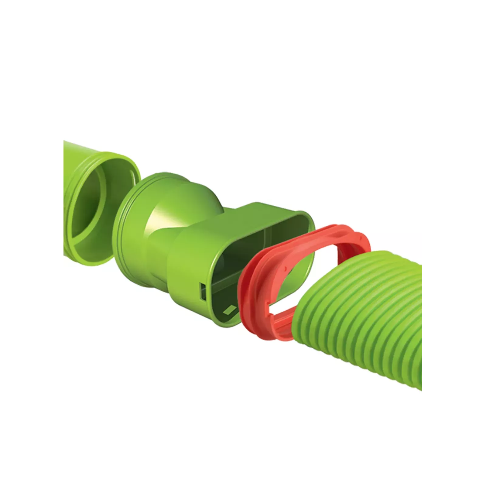 Conduit semi-rigide semi-circulaire en PEHD alimentaire antistatique et ...
